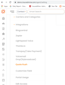 Quoterush Rater Integration | InsuredMine | Optimize and Grow Your ...