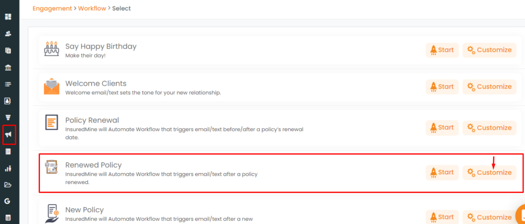 Renewed Policy Workflow Automation - InsuredMine CRM | Optimize and ...