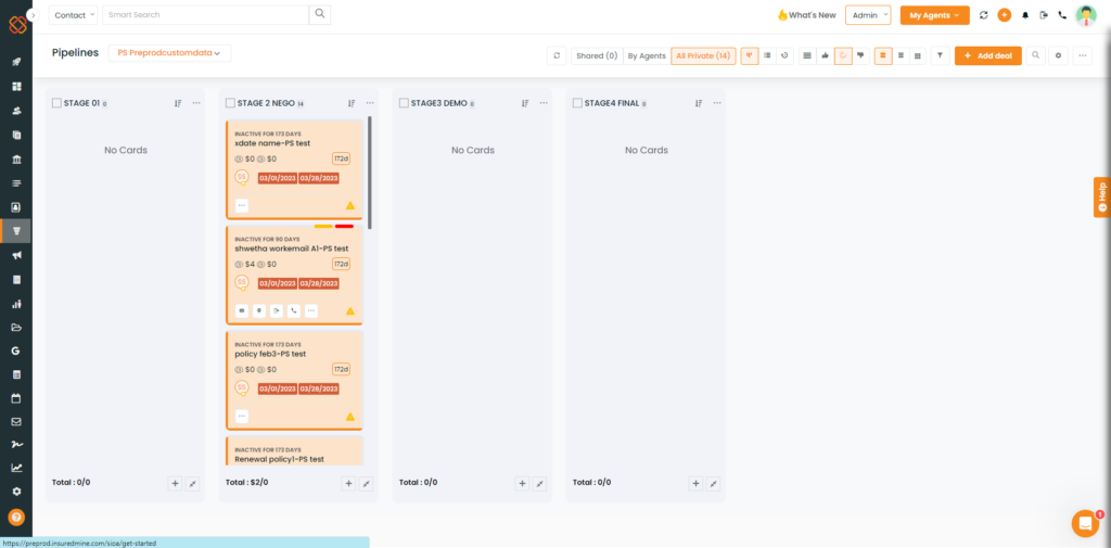 Inactive Deal Card Filter - InsuredMine CRM | Optimize and Grow Your ...