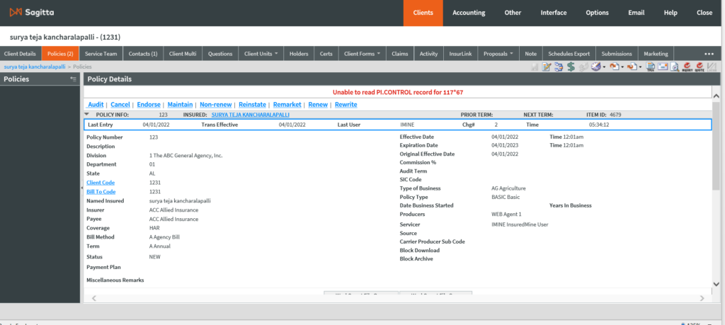 Sync of Accounts, Contacts, and Policy from Sagitta to InsuredMine and Vice Versa - InsuredMine ...