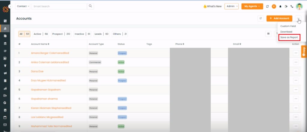 Save and Schedule Account Reports - InsuredMine CRM | Optimize and Grow ...