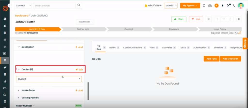 Policy Form Implemented in Pipeline for HawkSoft - InsuredMine CRM ...