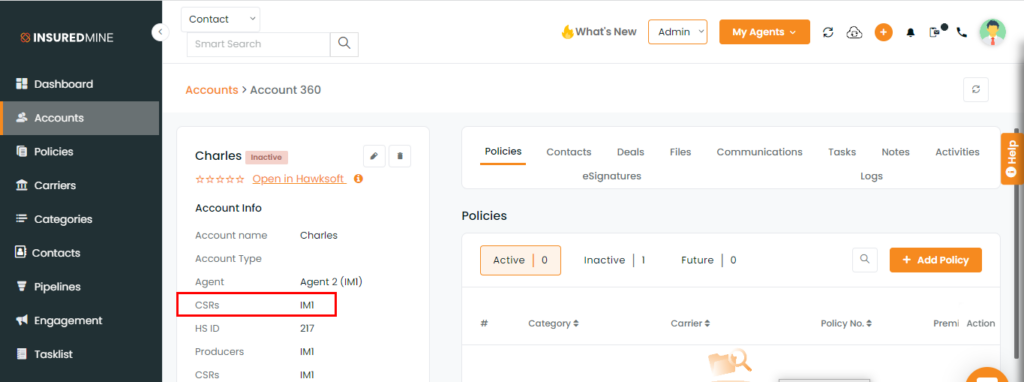 CSR handling for Nowcerts in an Email campaign - InsuredMine CRM ...