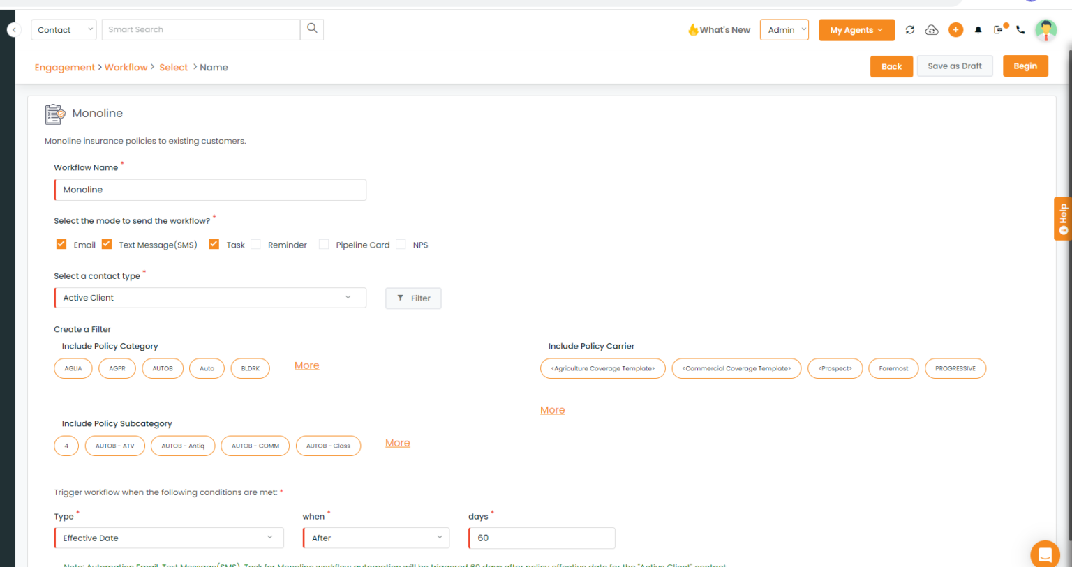 Monoline Workflow - InsuredMine CRM | Optimize and Grow Your Insurance ...