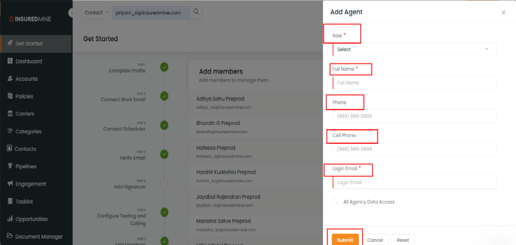 Get Started - InsuredMine