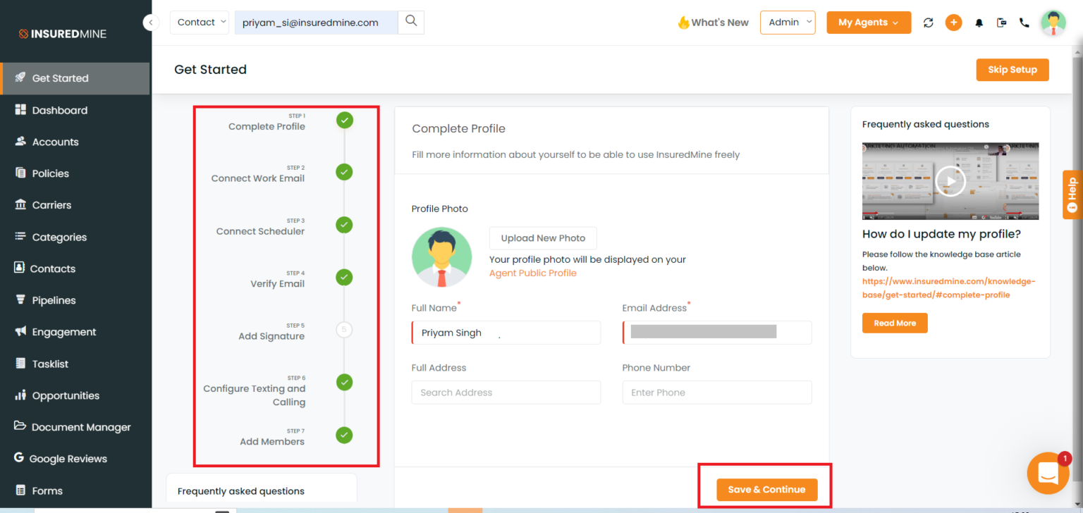 Get Started - InsuredMine